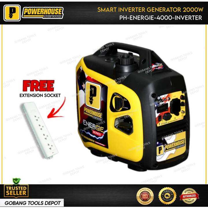 POWERHOUSE 2000W Smart Inverter Gasoline Generator PH-ENERGIE-4000 ...