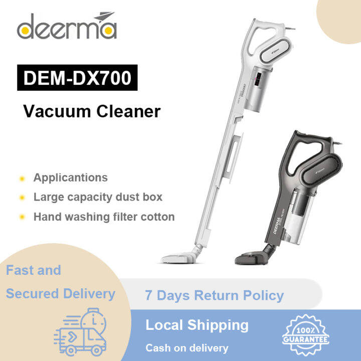 Deerma DX700/700S 2-In-1 Handheld Vacuum Cleaner Large Capacity Dust Box Low Noise Triple Filter ...