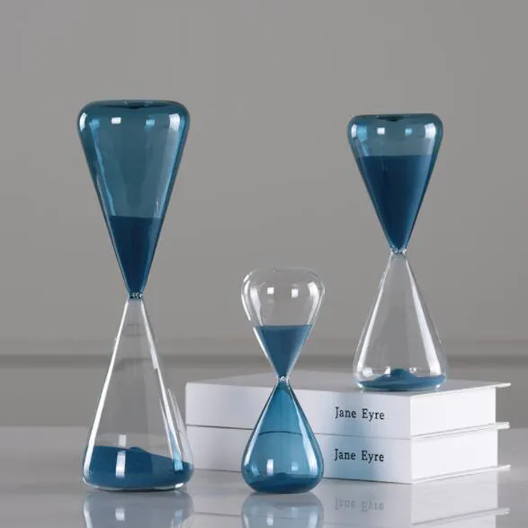 Blue modern simple hourglass timer decorations home living room study ...