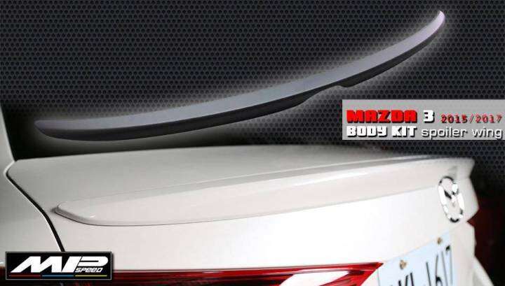Mazda 3 Sedan MP style rear boot trunk top spoiler lip ducktail 2013 2014 2015 2015 2016 2017 ...