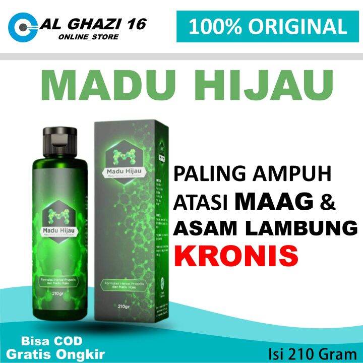 COD PAKET 3 BOTOL madu hijau herbal asam lambung asli original madu ijo ...