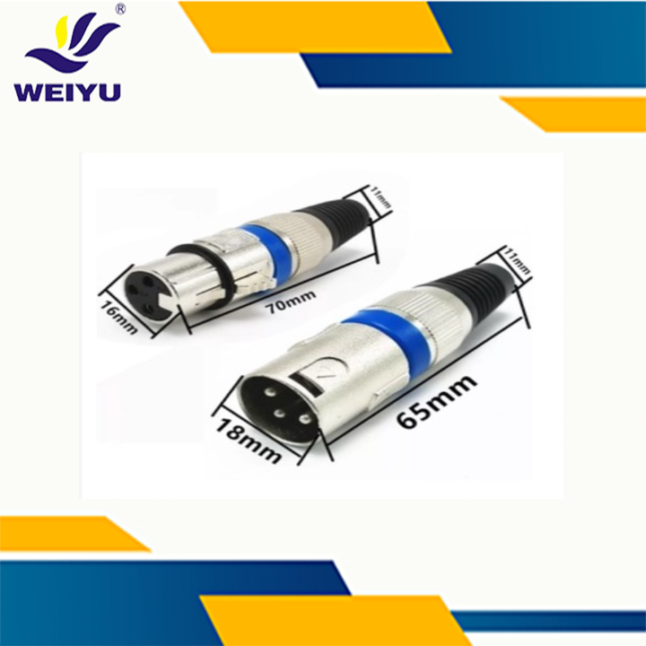 MIC Jack Plug Audio Microphone Cable Connector XLR 3 Pin Female Male | Lazada PH