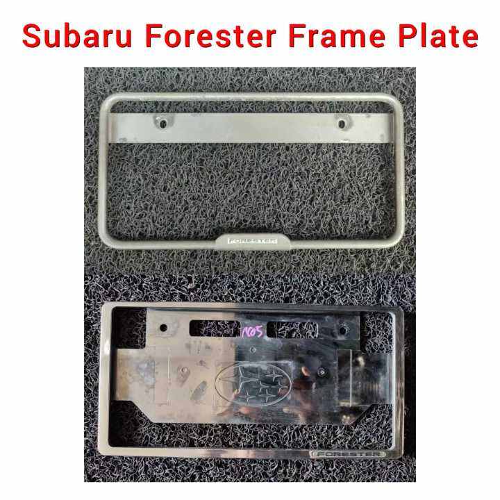 Subaru Forester Frame Plate ( Matte Dark Grey / Chrome ) / Car Number ...