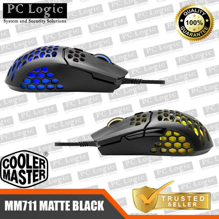 COOLER MASTER MM711 (MATTE BLACK) RGB OPTICAL MOUSE (MM-711-KK0L1 ...