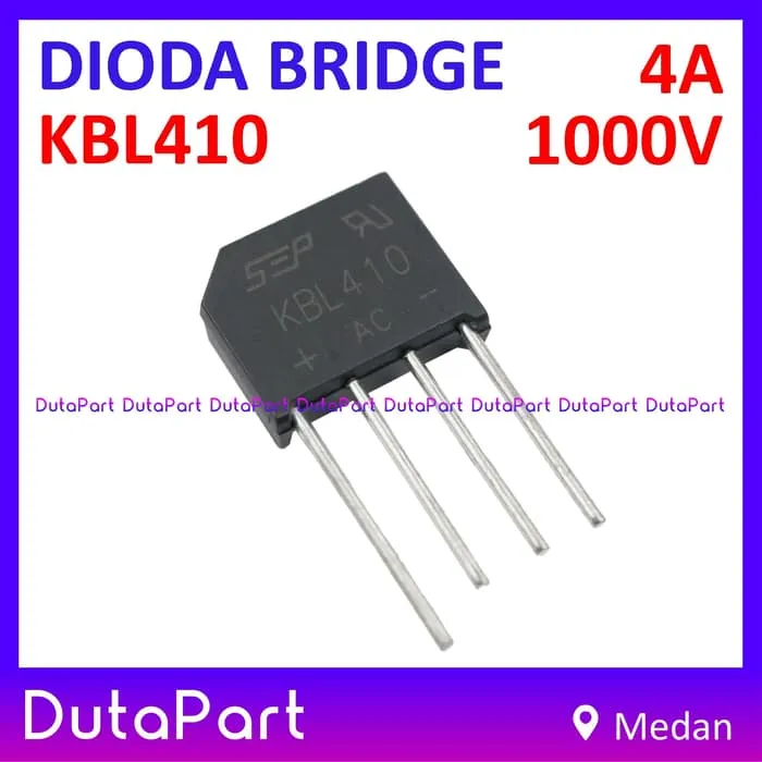 10 PCS KBL410 4A 1000V Dioda Sisir Jembatan Bridge Rectifier Rangkaian4 ...