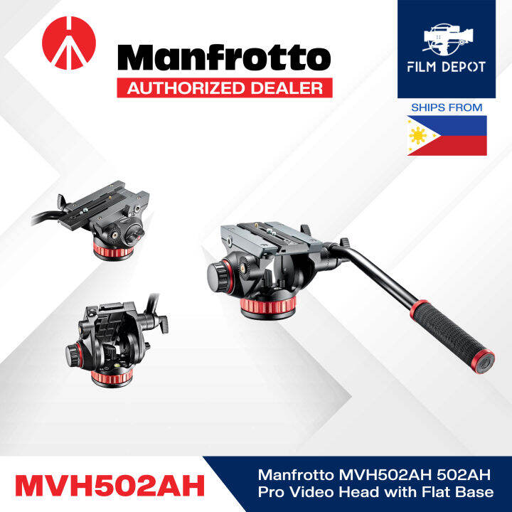 Manfrotto MVH502AH Pro Video Tripod Fluid Head Flat Base-Msize Video ...