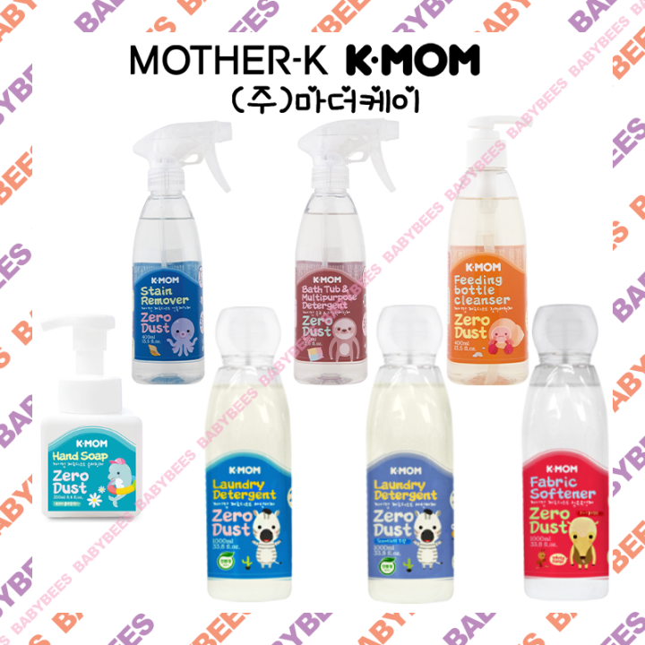K MOM KMOM Zero Dust Laundry Detergent / KMOM Bottle Cleanser /Stain Remover/Hand Wash/Softener ...