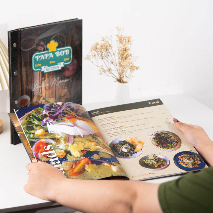 Cetak / Print Buku Menu Restoran / Cafe A4 Jilid Baut Selaras Printing ...
