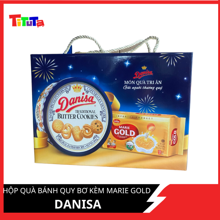 Hộp Quà Bánh Quy Bơ Danisa 454g Kèm Marie Gold 240G (Limited) | Lazada.vn