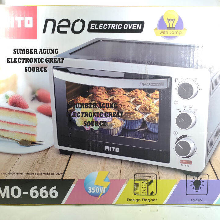 Mito Electric Oven Neon Open LIstrik MO666 20L 350W Bisa Untuk Loyang ...