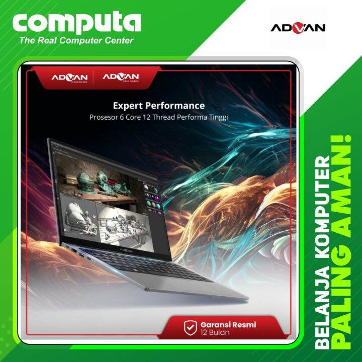 Advan WORKPLUS AMD Ryzen 5 6600H 16GB 512GB SSD 14 FHD IPS | Lazada ...