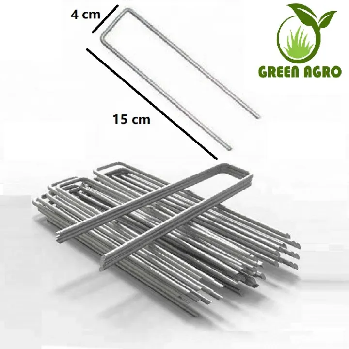 100pcs Per Pack /Heavy Duty U Pin / Paku Bentuk U for Weedmat Gardening ...