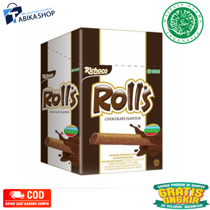 Richoco Nabati Rolls Coklat 20 Pcs 8 gram | Lazada Indonesia