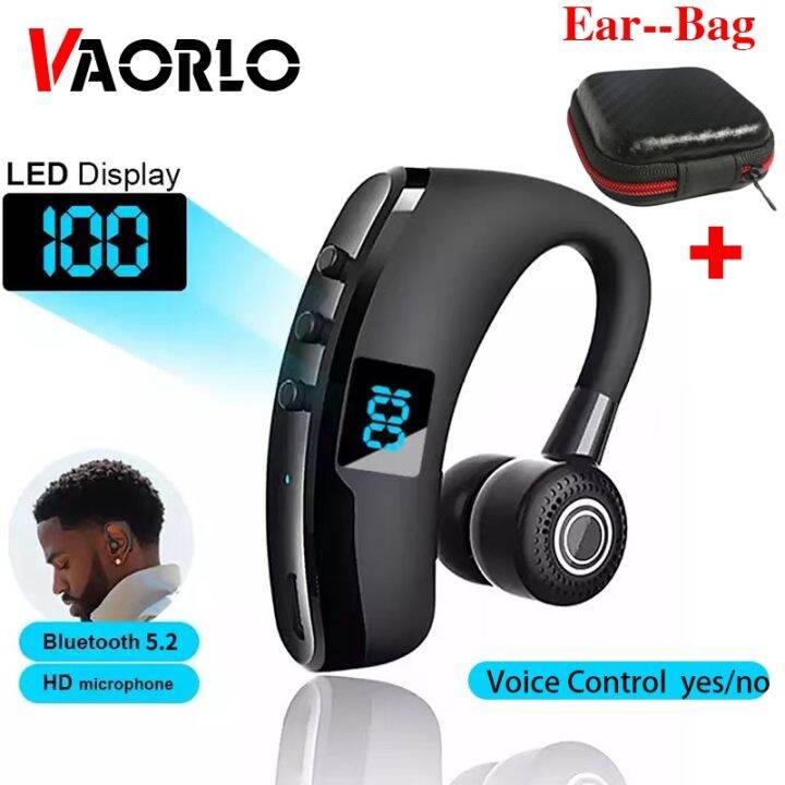 【Hanlin digital】 2022 New V9 Business Earphone 5.1 Bluetooth Wireless Headphones Ear Hook Hi-Fi ...