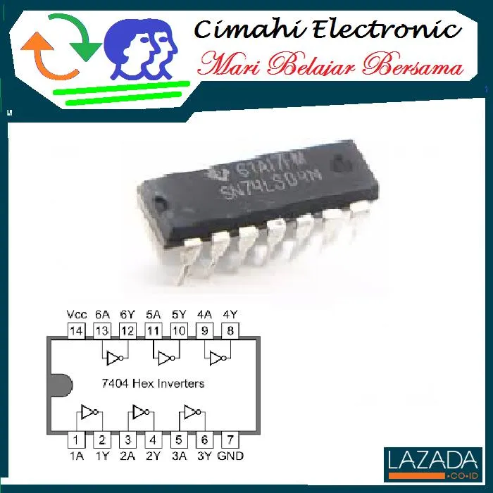74HC04 NOT Gate IC IC 7404 | Lazada Indonesia