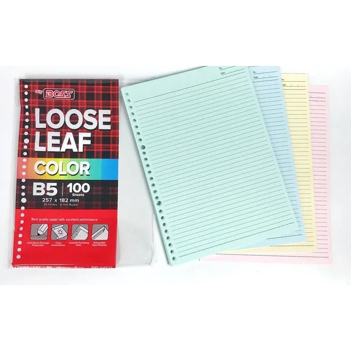 LOOSE LEAF COLOR - ISI KERTAS BLINDER WARNA BIGBOSS B5 - 100 | Lazada ...