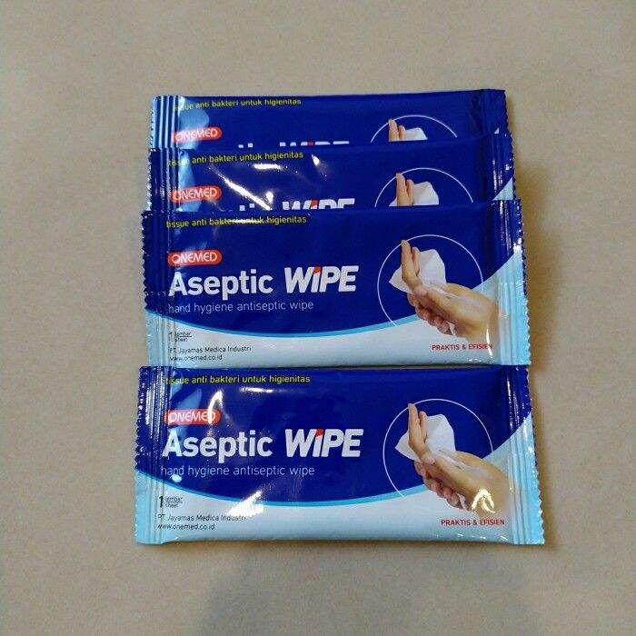 Aseptic WIPE Tissue 1pcs Onemed Tisu Basah Antiseptic Hand Sanitizer ...