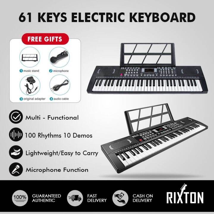 RIXTON Electronic Keyboard Piano 61 Keys Digital Piano Keyboard Kids ...