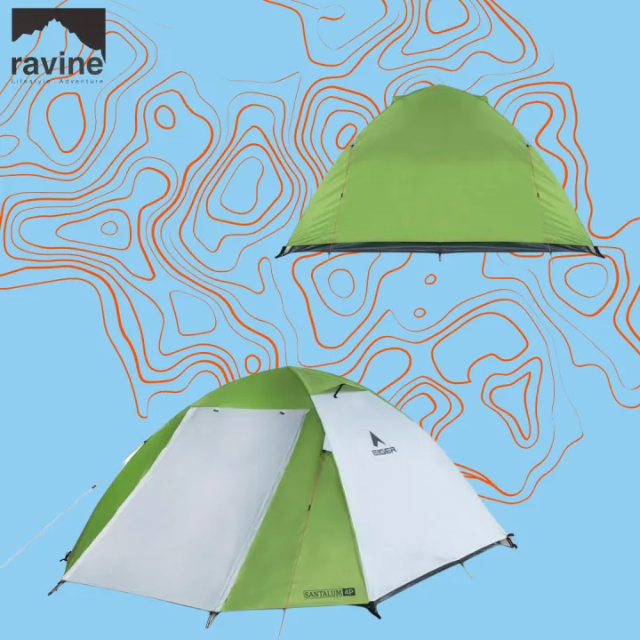 EIGER TENDA CAMPING X-SANTALUM 4P ORIGINAL TENT - GREEN | Lazada Indonesia