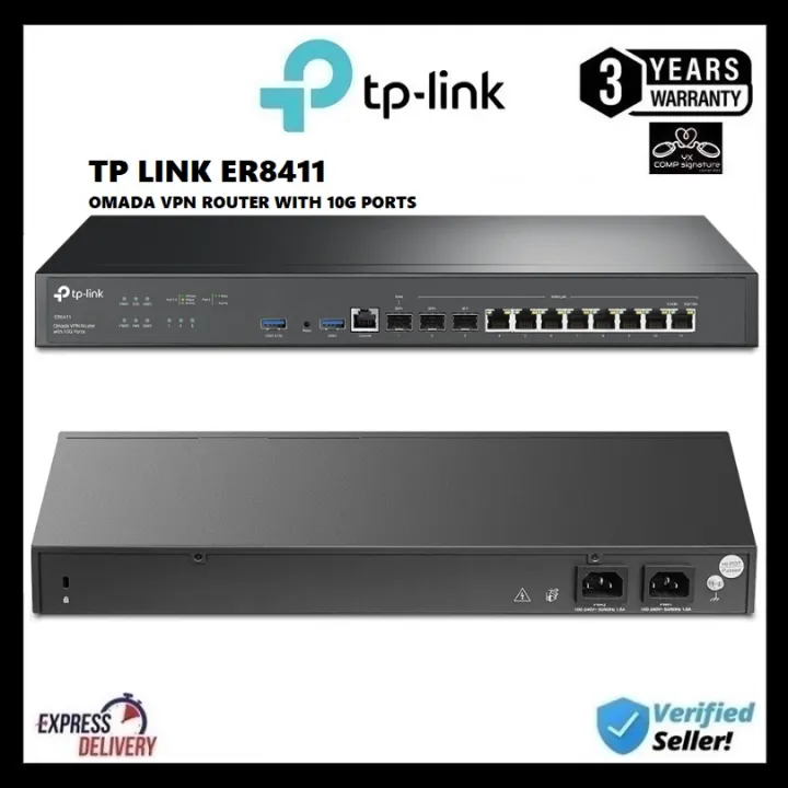 TP LINK ER8411 OMADA VPN ROUTER WITH 10G PORTS | Lazada