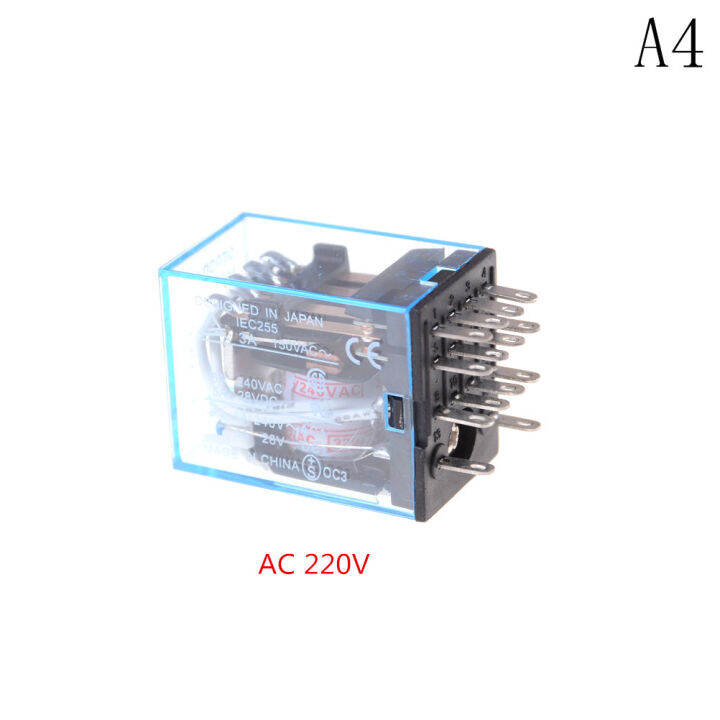 MY4NJ 12V/24V/110V/220V Coil Power Relay DIN Rail Mounted 14 Pin 4PDT | Lazada PH