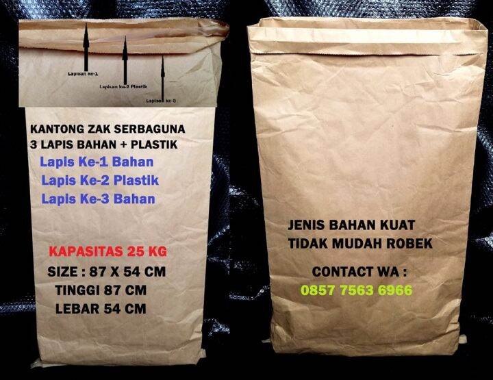 Kantong Zak Semen 30 Kg 3 Ply Karung SemenKarung TepungKantong kemasanKarung Gula | Lazada Indonesia