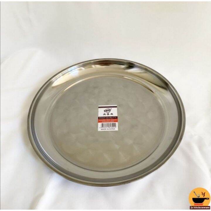 Nampan stainless steel bulat diameter 40 cm tebal baki bundar P14-40 ...