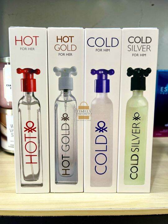ORIGINAL Benetton Cold/Cold Silver for Him, Hot/Hot Gold for Her 100ml ...