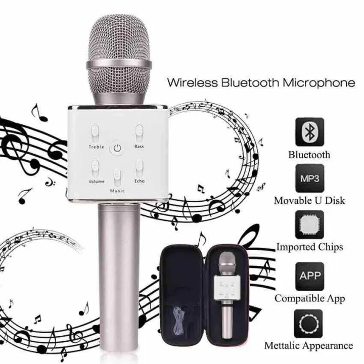 Q7 Wireless Bluetooth Microphone & WIFI Speaker Karaoke | Lazada PH