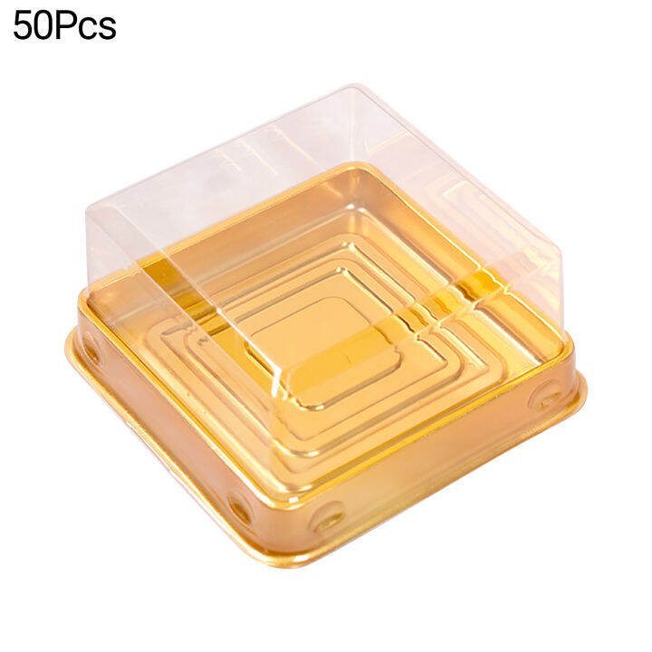 Sanwood® 50 Set Cake Box Beautiful Appearance Disposable Plastic Clear ...