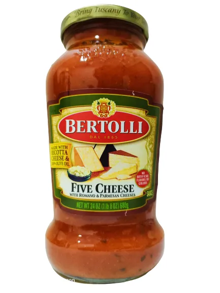 (USA) Bertolli Pasta Sauce. Five Cheese with Romano & Parmesan Cheese ...