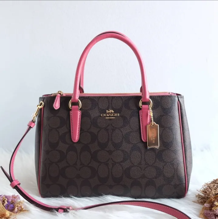 Original Coach F67027 Mini Surrey Carryall Satchel in Signature Canvas ...