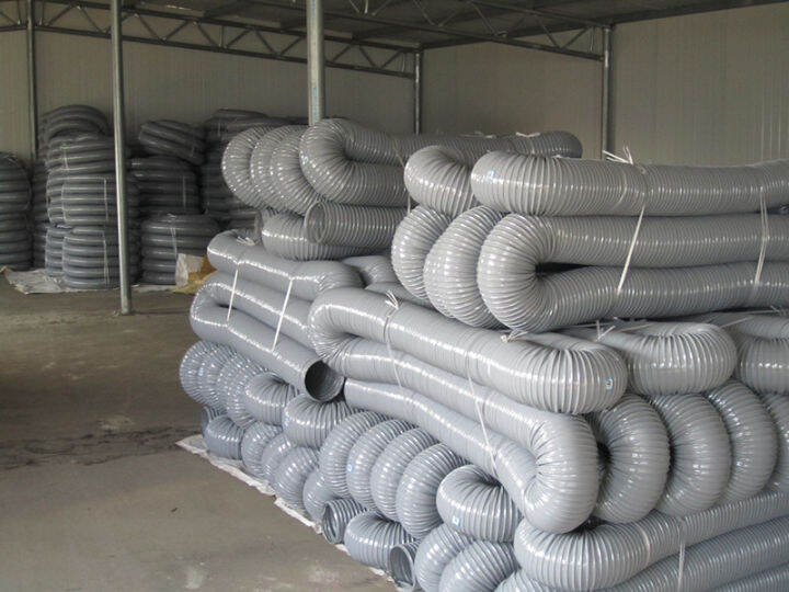 Gray pvc steel wire dust suction pipe hose industrial dust suction and ...