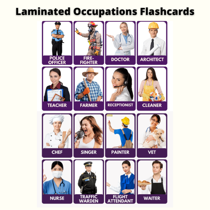 Occupations, Laminated Flashcard for Kids and Learners | Lazada PH