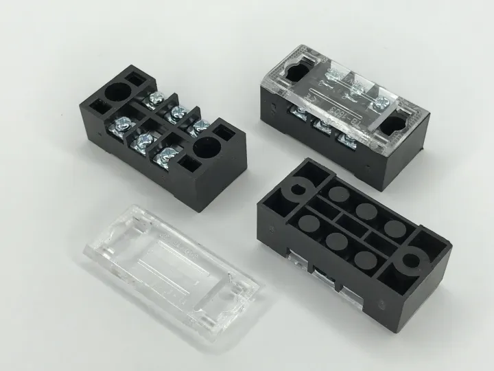 TERMINAL BLOCK with COVER, BLACK, AMPERE 15A/ 20A/ 35A, 600V, POLE 3P, 4P, 6P, 8P, 10P, 12P ...