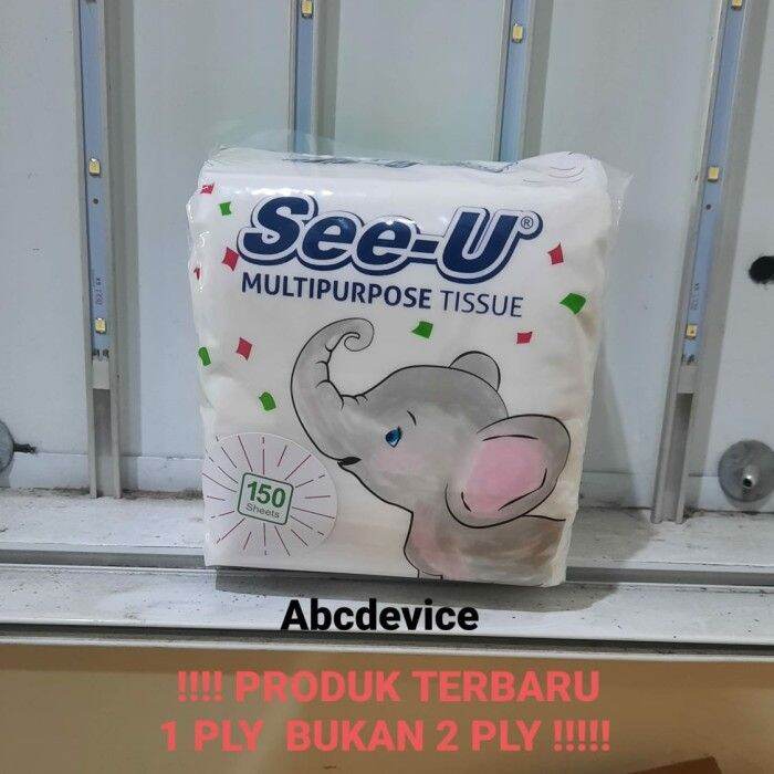 Tissue Tisu See-U Multipurpose Pop Up Gajah 150 Sheet 1 Ply See U ...