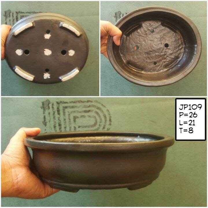 Pot Keramik Oval JP109 | Lazada Indonesia