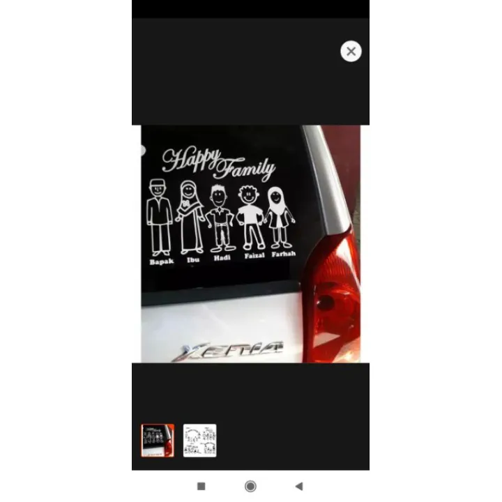 Stiker Happy Family Sticker cutting Tulisan Custom | Lazada Indonesia