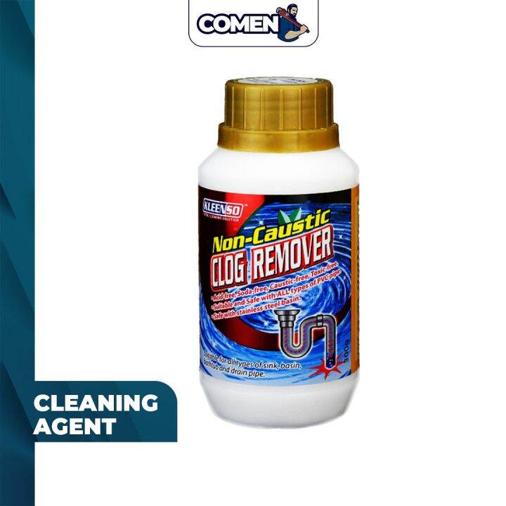 KLEENSO Non-Caustic Clog Remover Powder 300G Kitchen Toilet Bathroom ...