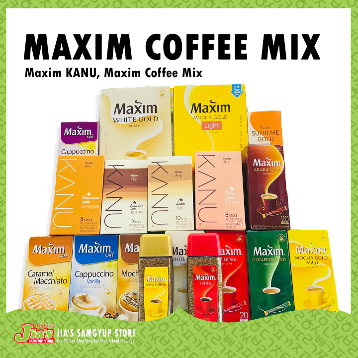[KOREAN COFFEE] JSMS Maxim Instant Coffee Mix - KANU - 100's Sticks - 20's Sticks - 10's Sticks ...