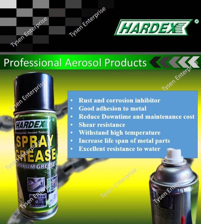 Hardex Professional Aerosol Products Spray Grease (Lithium Grease) | Lazada
