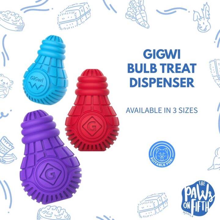 GiGwi Bulb Interactive Treat Dispensing Chew Puzzle Dog Toy | Lazada PH