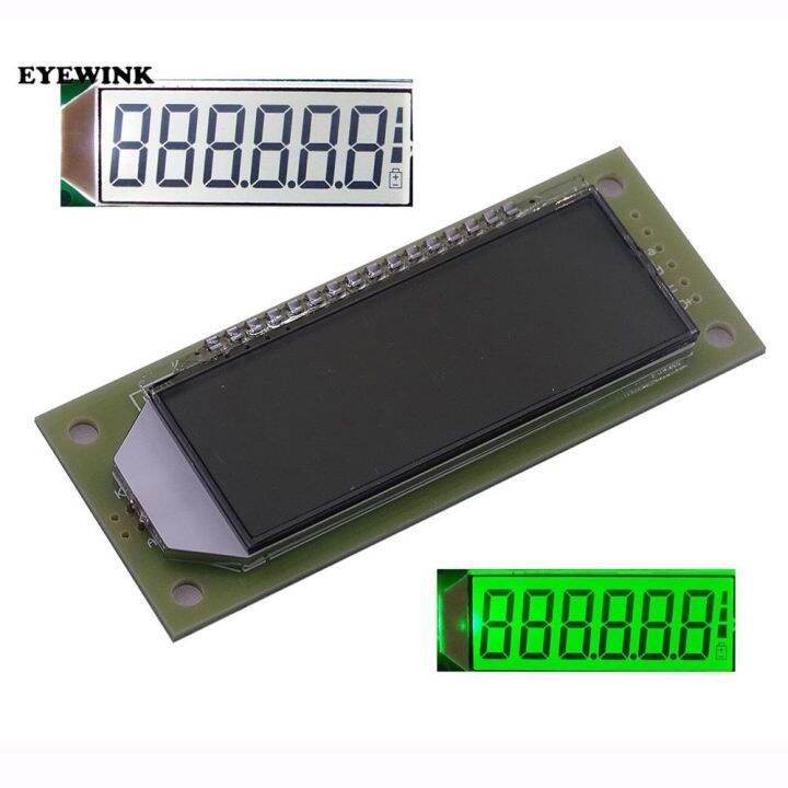 LCD Module 2.4 inch 6 Digit 7 Segment LCD Display Module HT1621 LCD Driver IC with Decimal Point ...