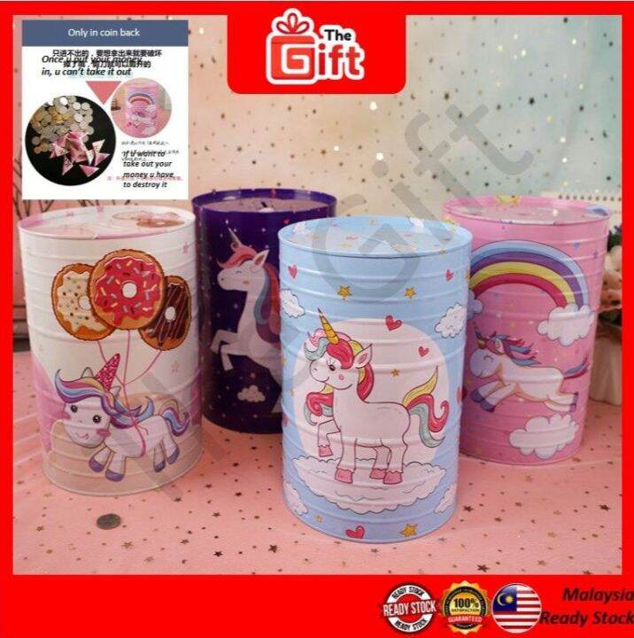 The Gift Coin bank metal tabung duit tabung syling tabung besi coin box ...