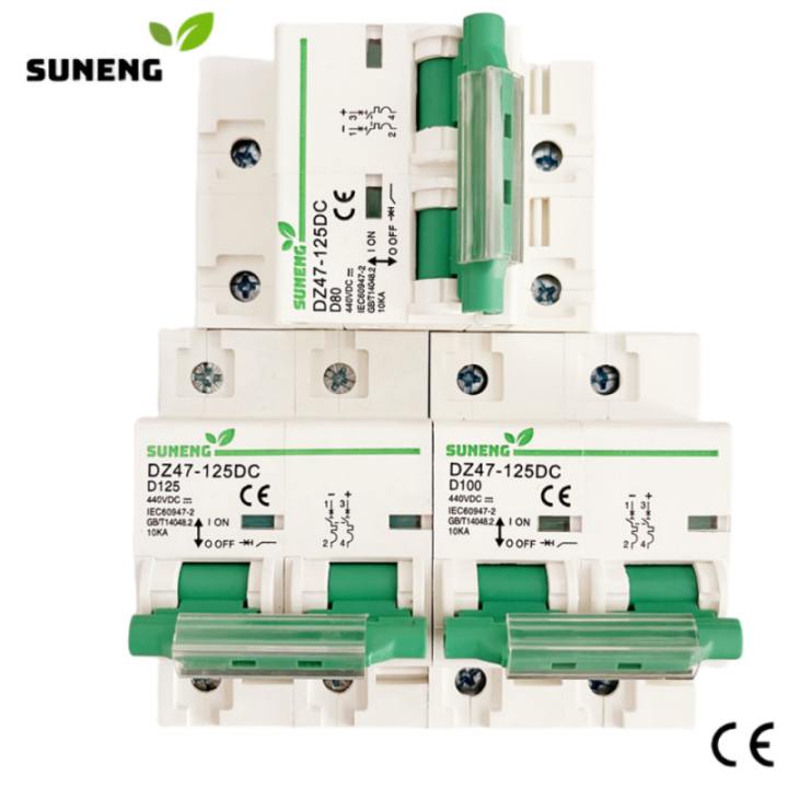 Miniature Circuit Breaker 2P 80A 100A 125A Amp 440V/500V DC MCB ...