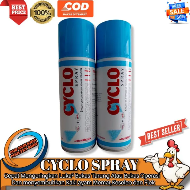 Cyclo Spray Obat Luka dan Memar Pada Luka dan Kaki Ayam Laga | Lazada Indonesia