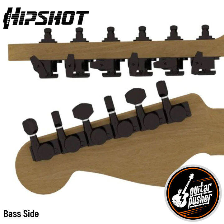 Hipshot Grip-Lock Closed Guitar Locking 6-In-Line Machine Head Set ...