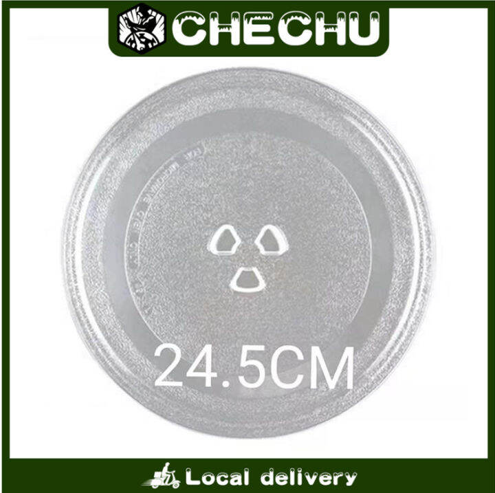 【Local delivery】 24.5cm Microwave Oven Glass Plate Microwave Oven Disc ...