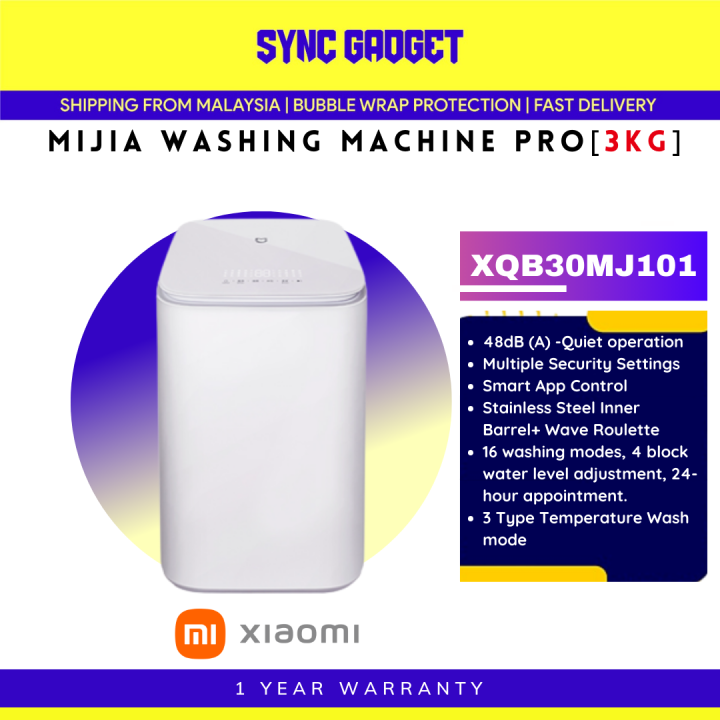 XIAOMI Mijia Washing Machine Pro [3KG] [ Mini Automatic Wave Wheel ...