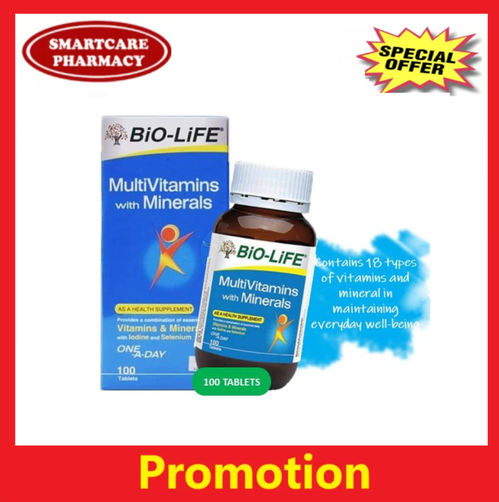 Bio-Life Multivitamins With Minerals 100 Tablets | Lazada